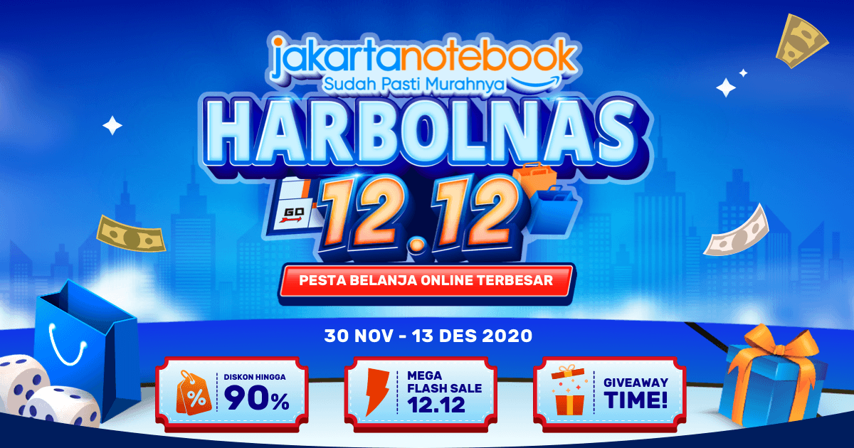 Promo Harbolnas 2020 12.12 Diskon Up to 90% - JakartaNotebook.com
