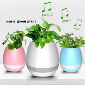 Flower Pot Vas Bunga dengan Speaker Bluetooth - Blue - JakartaNotebook.com