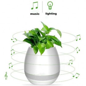 Flower Pot Vas Bunga dengan Speaker Bluetooth - Blue - JakartaNotebook.com