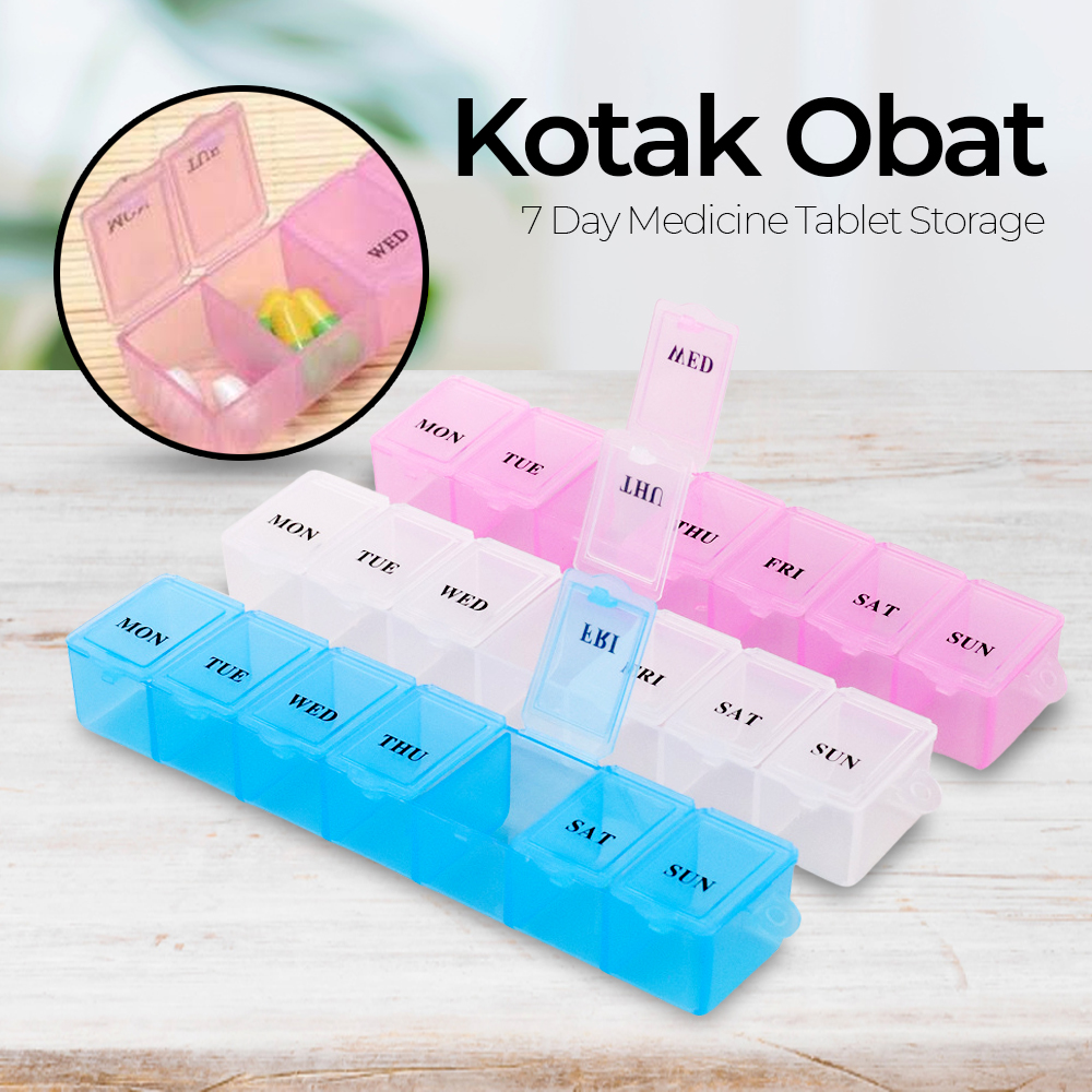Kotak Obat 7 Day Medicine Tablet Storage - MS01 - Multi-Color ...