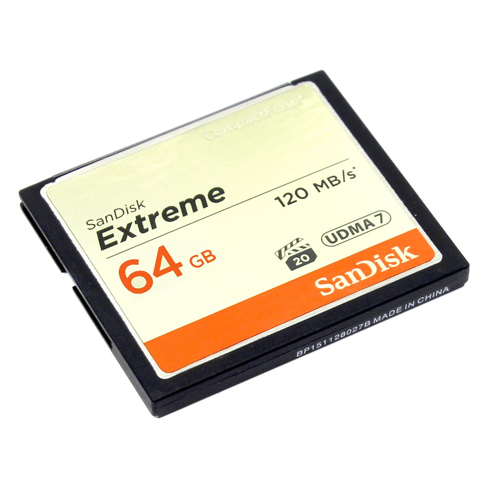 SanDisk Extreme Compact Flash Card VGP-20 (120MB/s) 64GB - SDCFXSB-064G ...