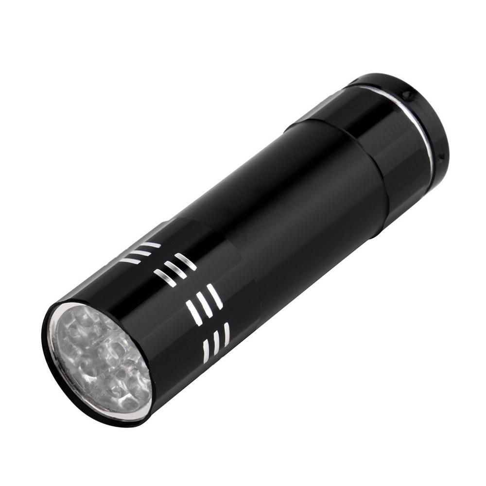 Senter Mini Aluminium 9 LED - Black - JakartaNotebook.com