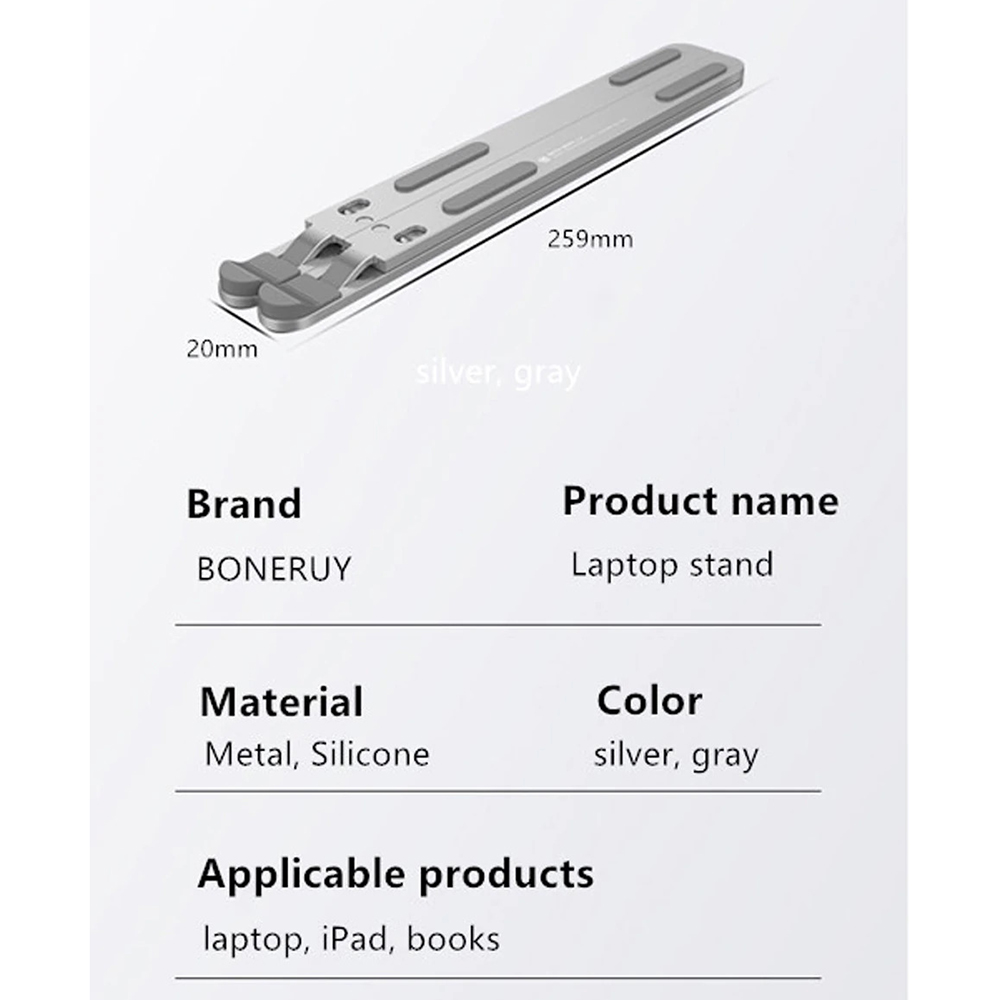 FGH Laptop Stand Aluminium Foldable Adjustable 11-17 Inch - P11 - Deep ...