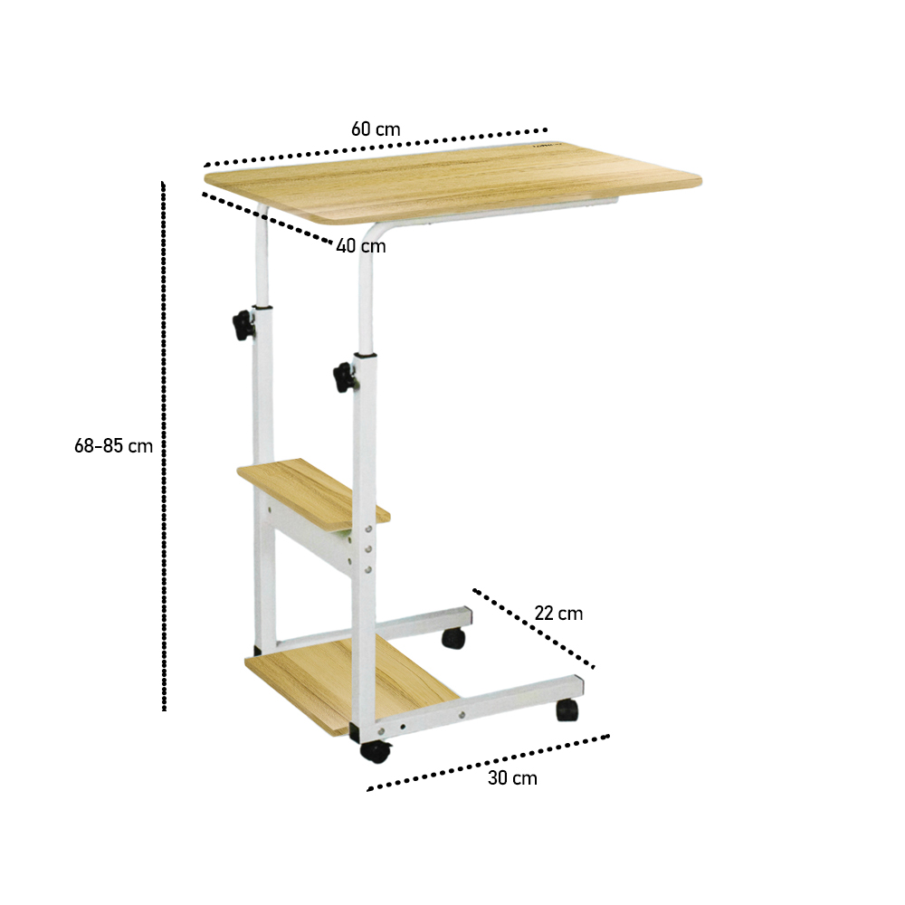 TaffHOME Meja Rak Laptop Adjustable Portable Desk with 1 Rack - ND03 ...