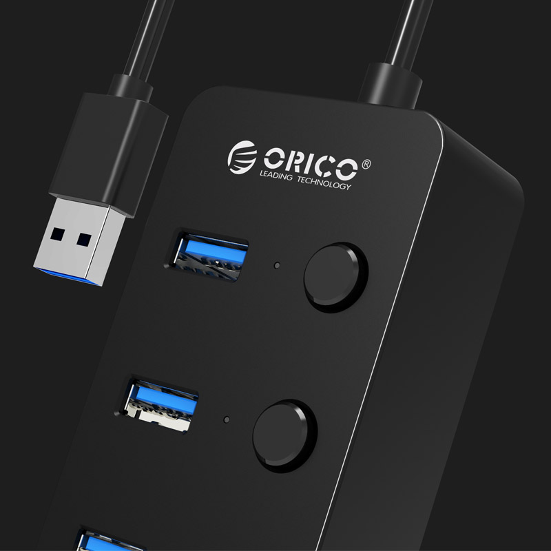 Jual Orico USB 3.0 High Speed USB HUB 4 Port with On-Off Switch - W9PH4 ...