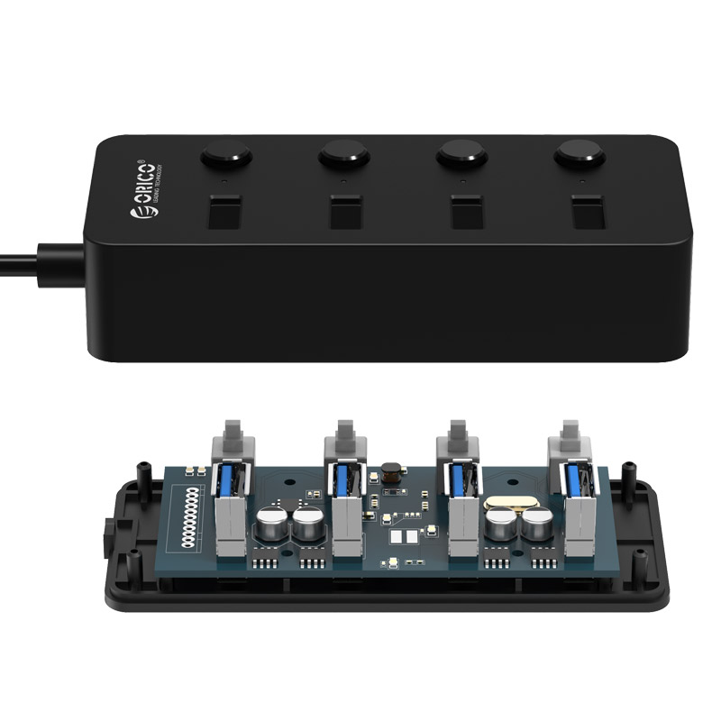 Orico USB 3.0 High Speed USB HUB 4 Port with On/Off Switch - W9PH4-V1 ... Orico USB 3.0 High Speed USB HUB 4 Port with On/Off Switch - W9PH4-V1 ...