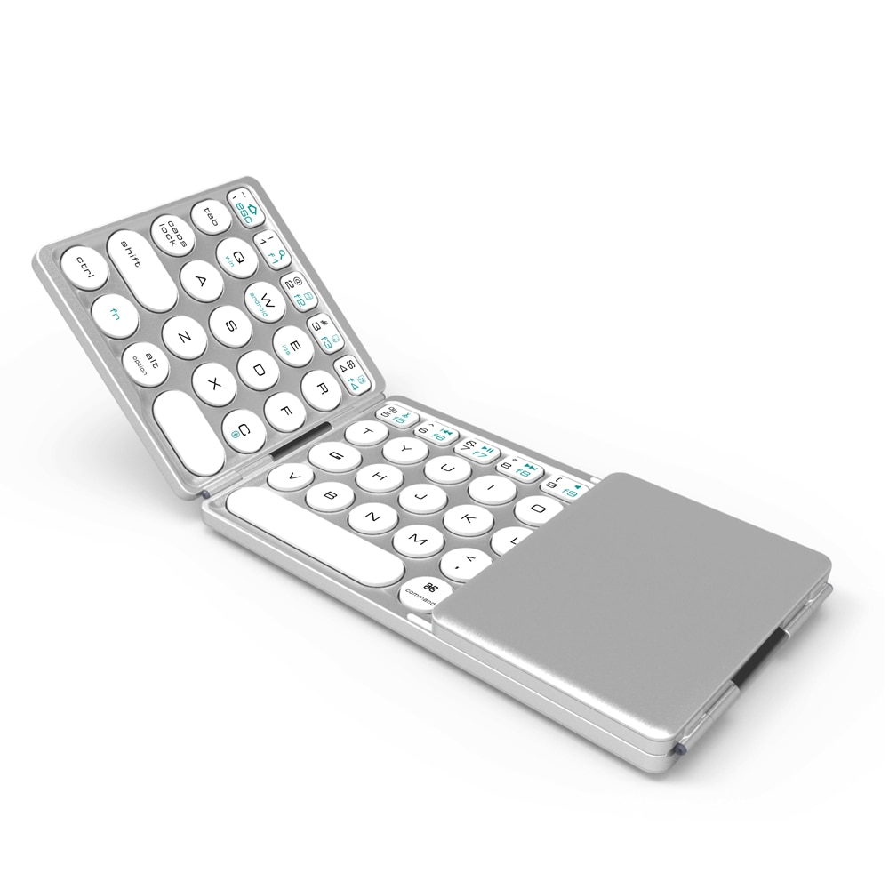 AVATTO Keyboard Lipat Wireless Bluetooth Three Folding with Touchpad ...