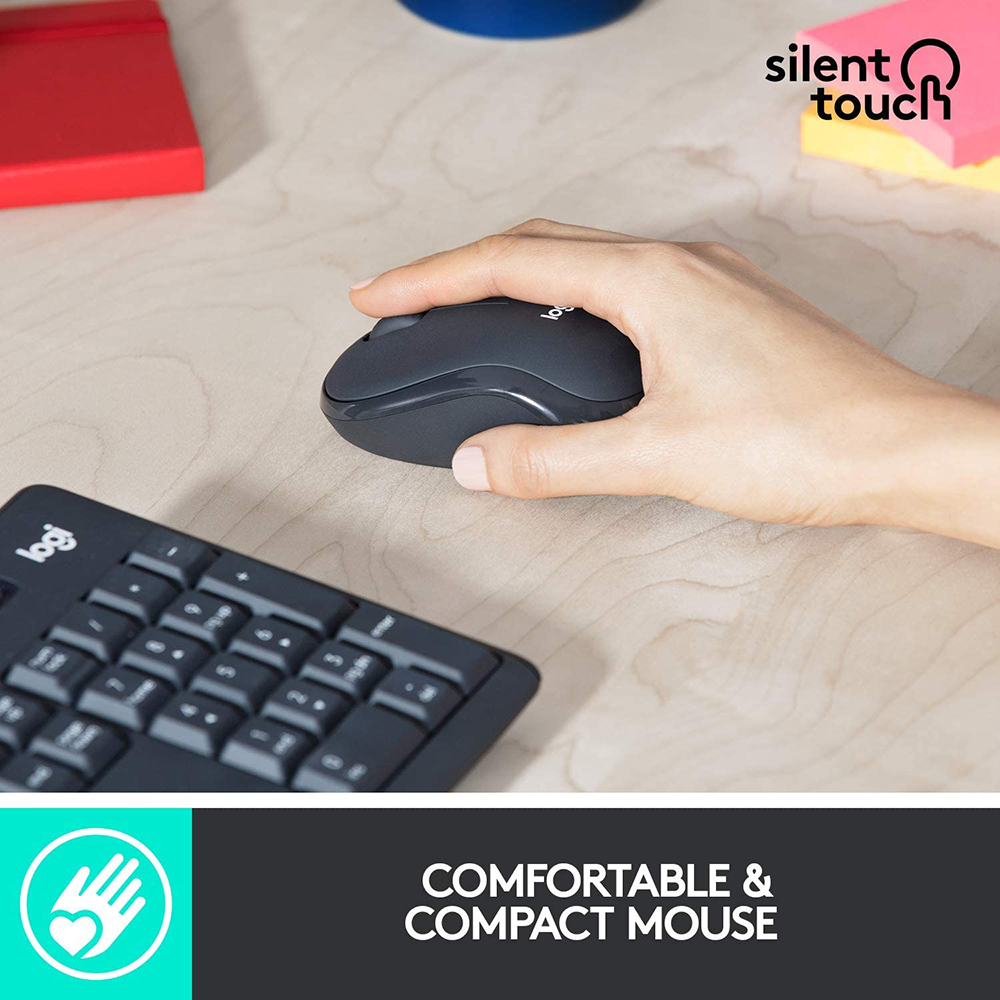 Logitech Silent Wireless Keyboard with Mouse Combo - MK295 - Black ... Logitech Silent Wireless Keyboard with Mouse Combo - MK295 - Black ...