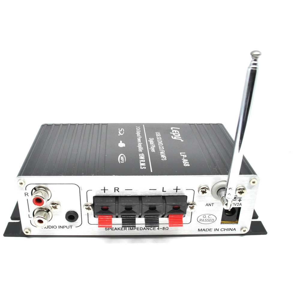 Lepy Mini Car Hi-Fi Stereo Audio Amplifier Bass Booster MP3 12V with ...