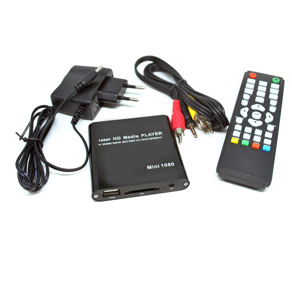 Mini Full HD 1080P HDMI MultiMedia HDD Player with TF Card - Black ...
