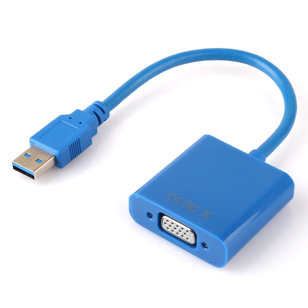 Saintholly Usb 3 0 To Vga Converter Support 1920x1080p Blue