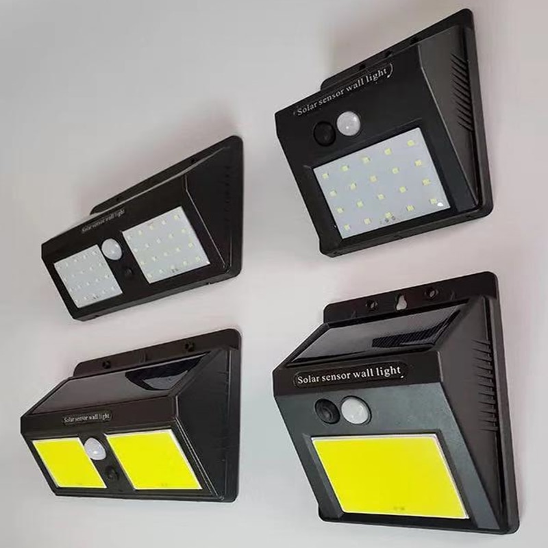 Duogu Lampu Solar Sensor Gerak Outdoor Weatherproof 96 Led Cob L96 Black