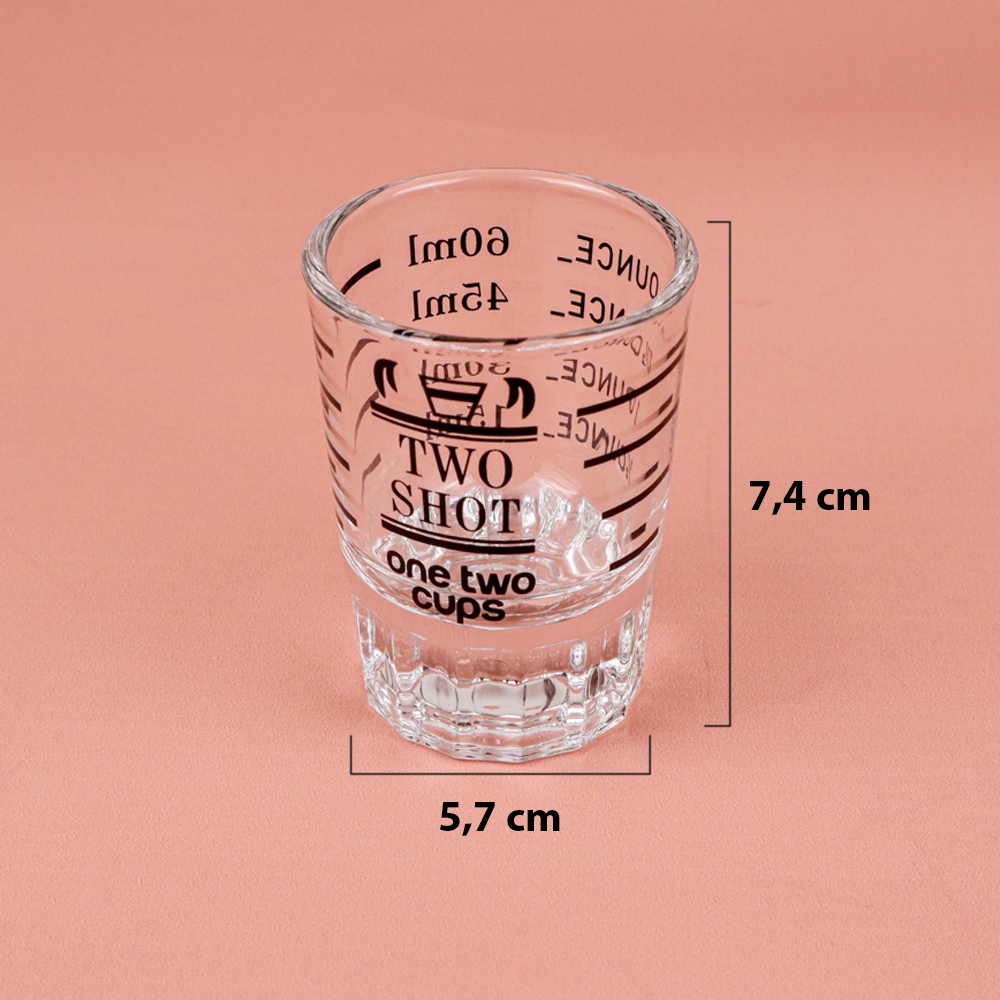 One Two Cups Gelas Kopi Expresso Shot Glass Coffee Cup 60ml - MD19 ...
