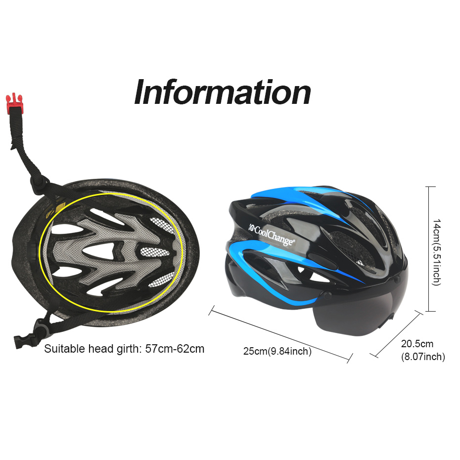 CoolChange Helm Sepeda EPS Windproof Visor Lens - 19020 - Black ...