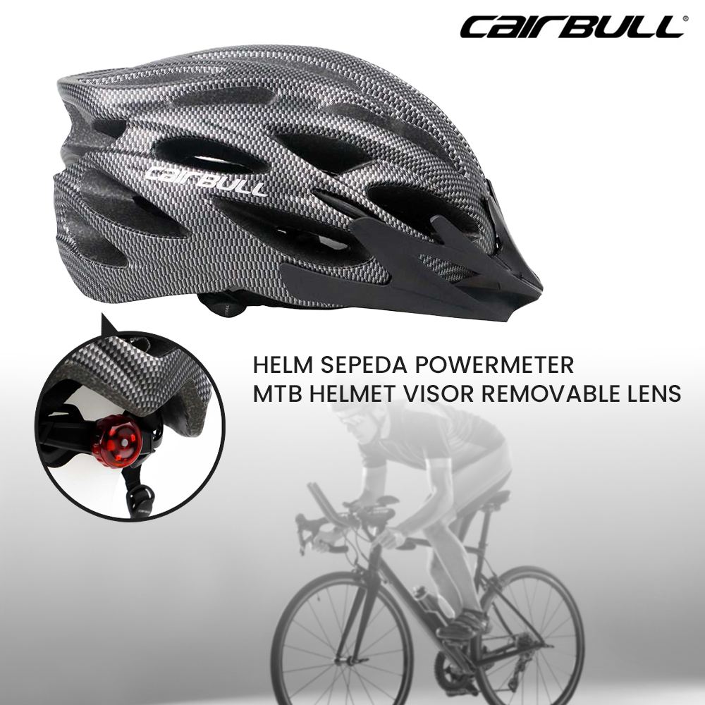 Cairbull Helm Sepeda Powermeter Mtb Breathable Cycling Helmet Visor