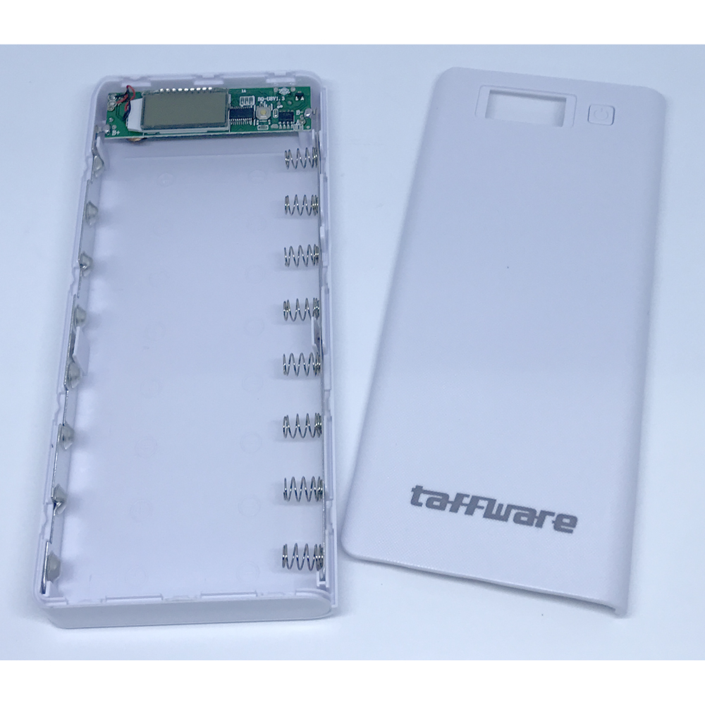 Taffware DIY Power Bank Case 2 USB Port & LCD 8x18650 - C13 - White ...