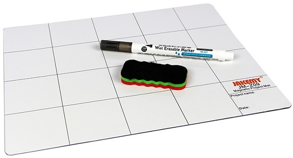 Jakemy Magnetic Work Mat Pad with Erasable Marking Pen & Brush – JM-Z09 ...
