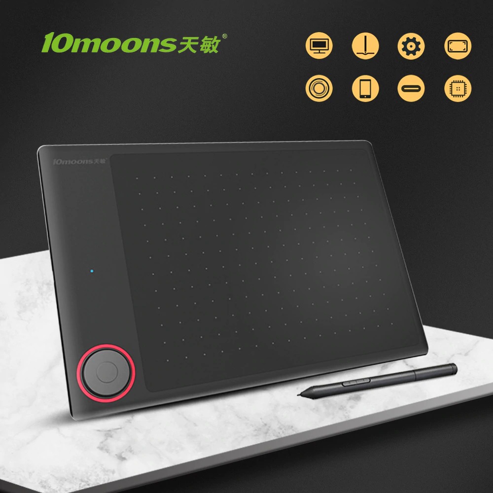 Jual 10moons G30 Graphics Digital Drawing Tablet With Pen Stylus Di ...